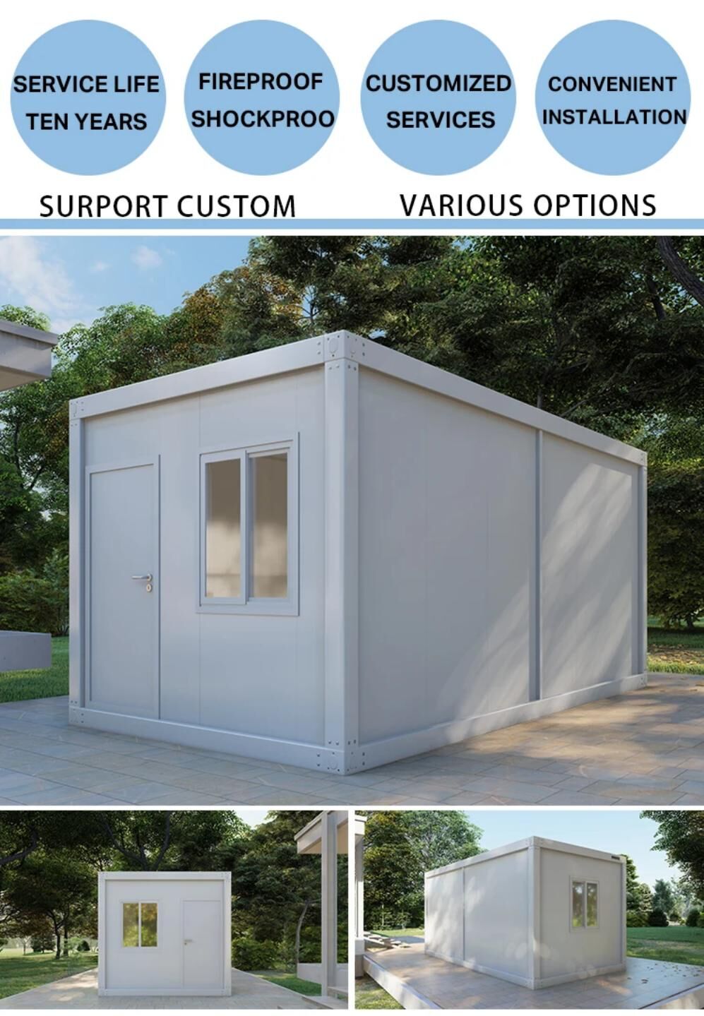 Modern 20ft Prefab Container House Combined Tiny House Container ...