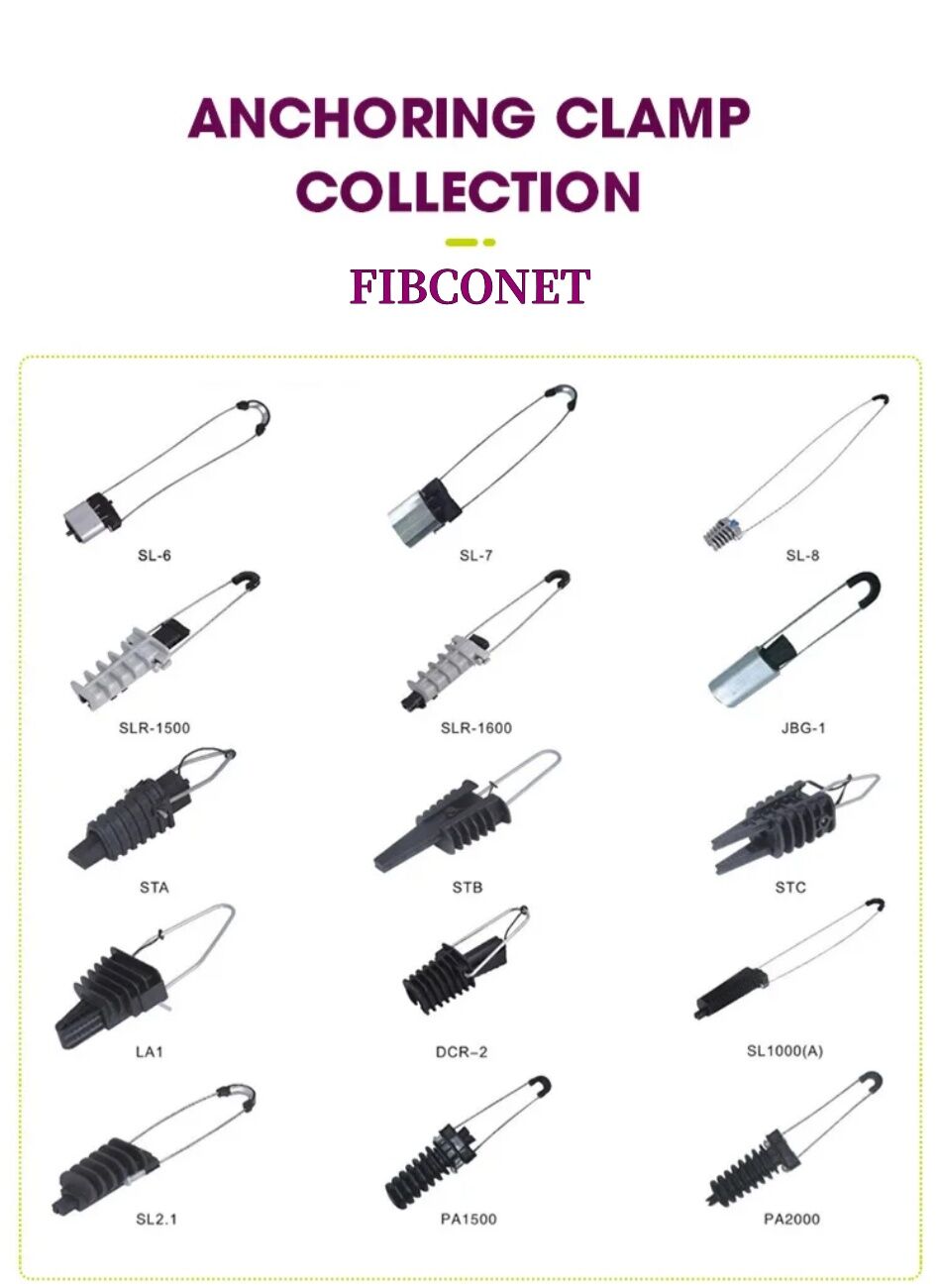 Fttx Silver Colour Light Weight In Mass Fiber Optic Cable Clamp For ...