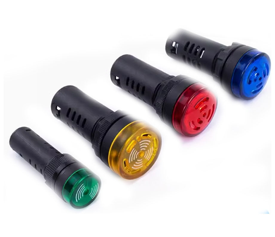 Ad16-22sm Red Light Ac/dc Sound And Light Alarm Led With Intermittent ...