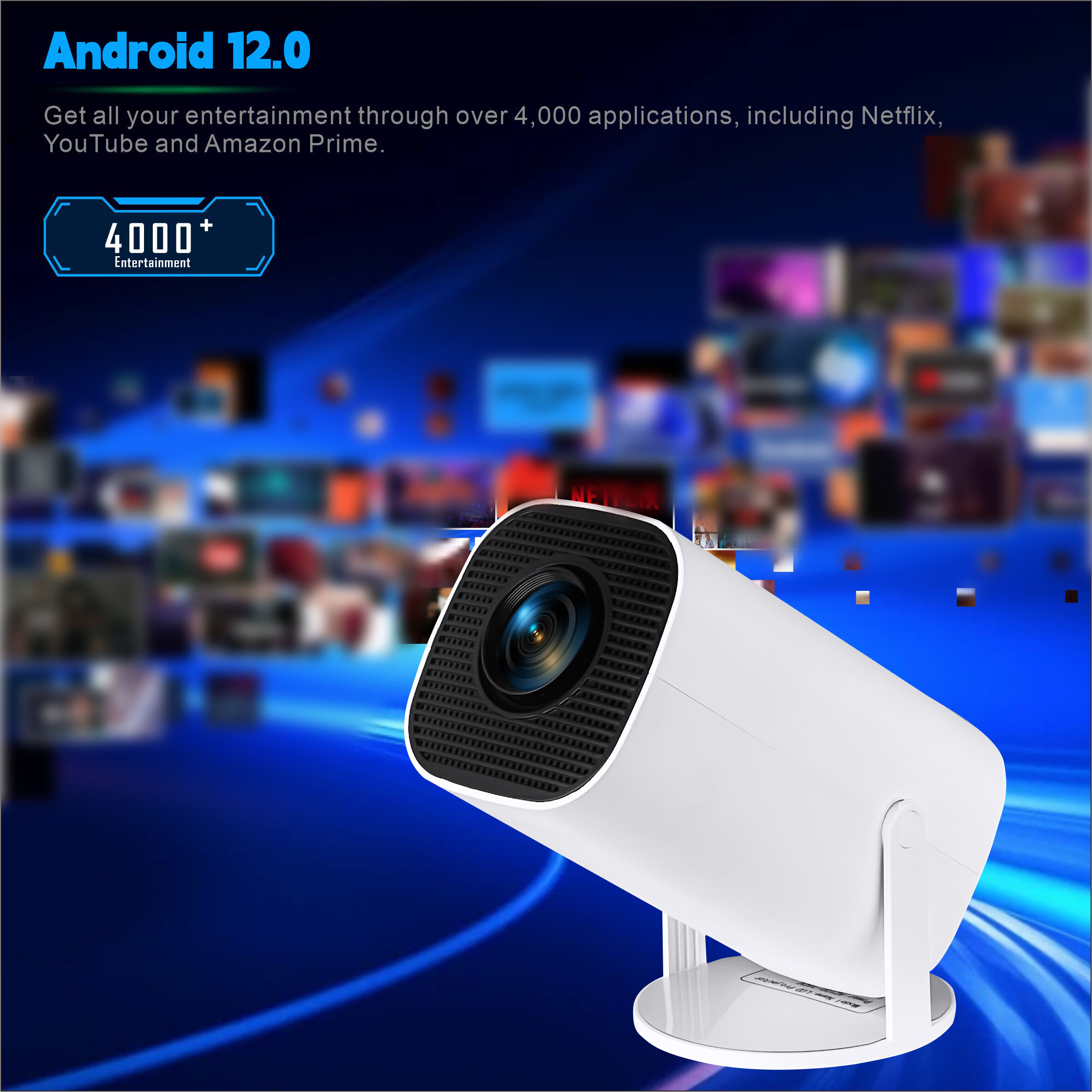 A P30 Pro Projector 4k Android 11 Wifi Bt5.0 1080p Home Cinema Outdoor ...