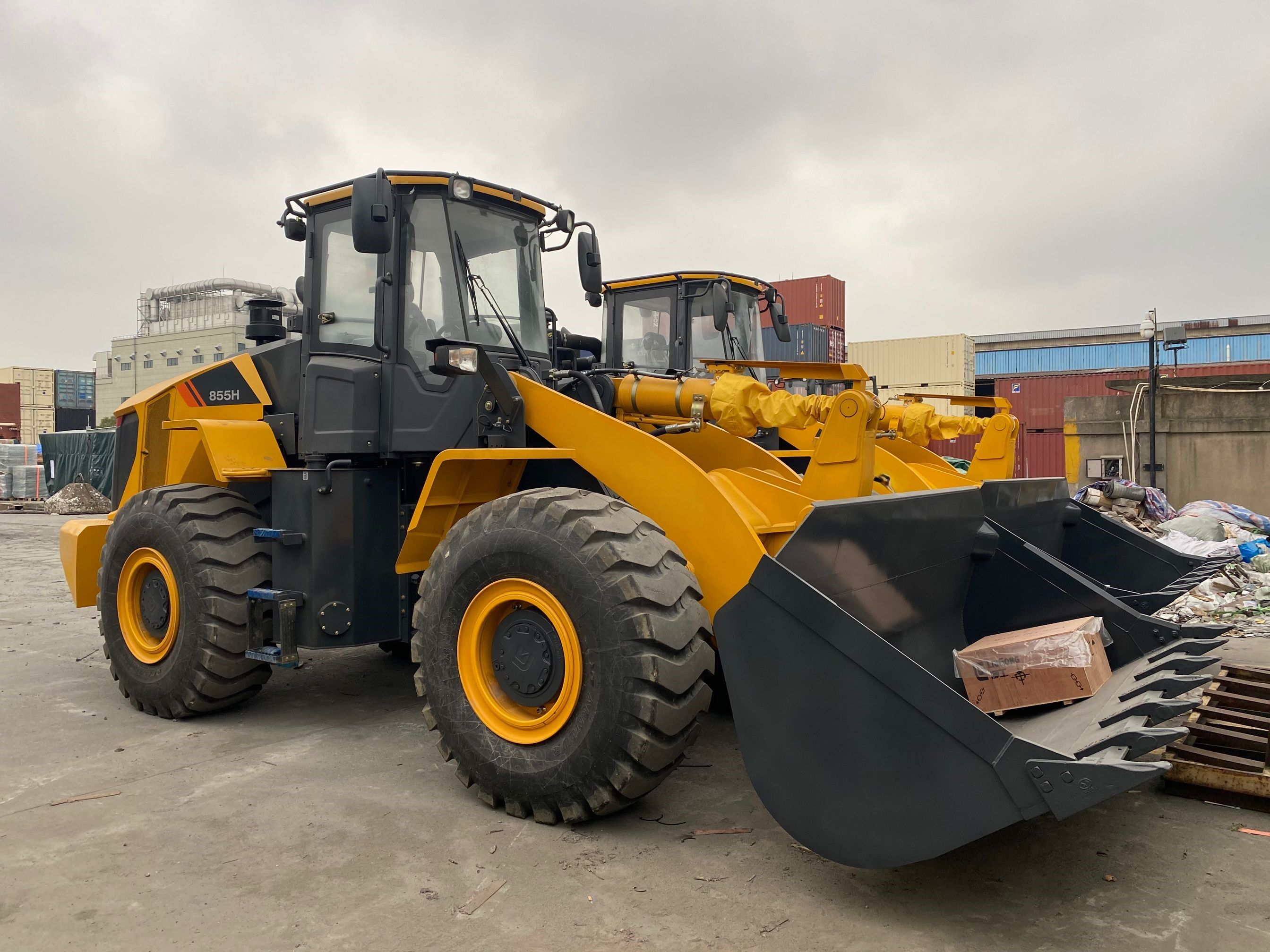 Factory Price New 5 Ton Small Wheel Loader Clg855h Front End Wheel ...