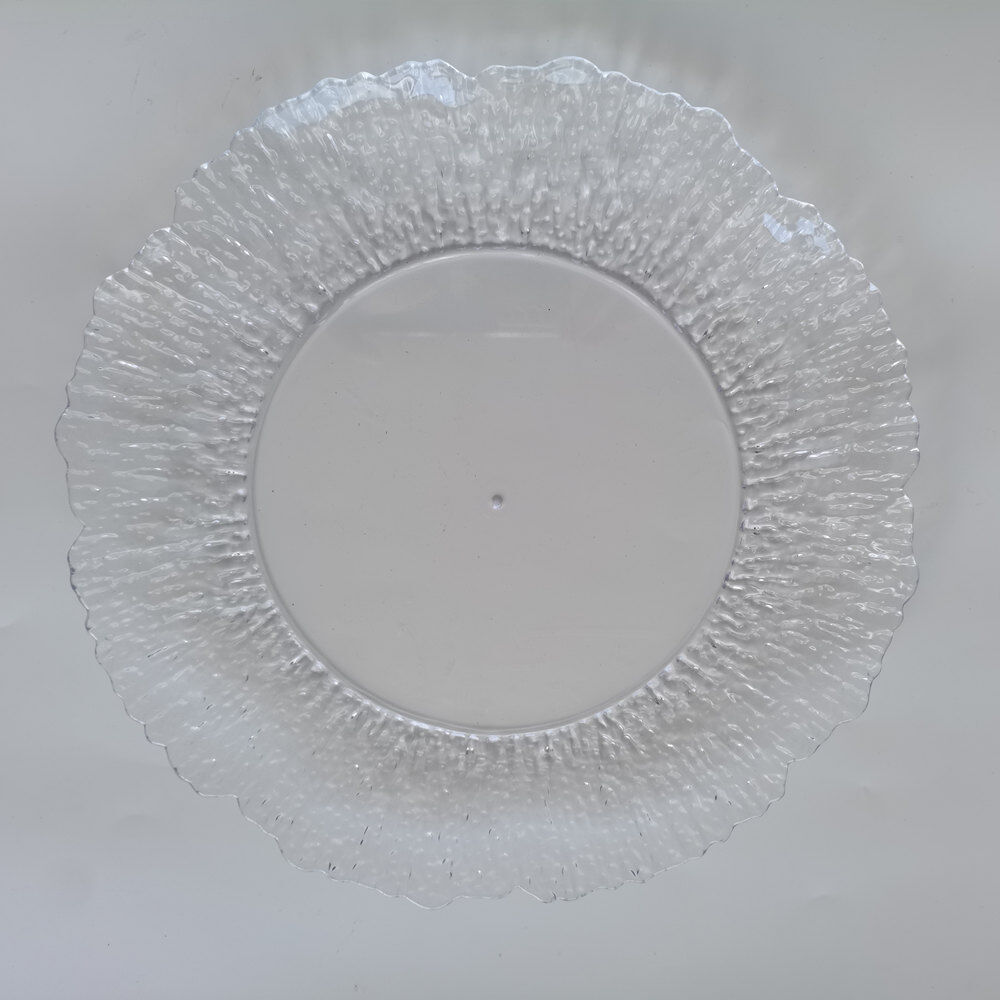 Plastic Clear Charger Plates With Reef Trim,transparent Plate Chargers ...