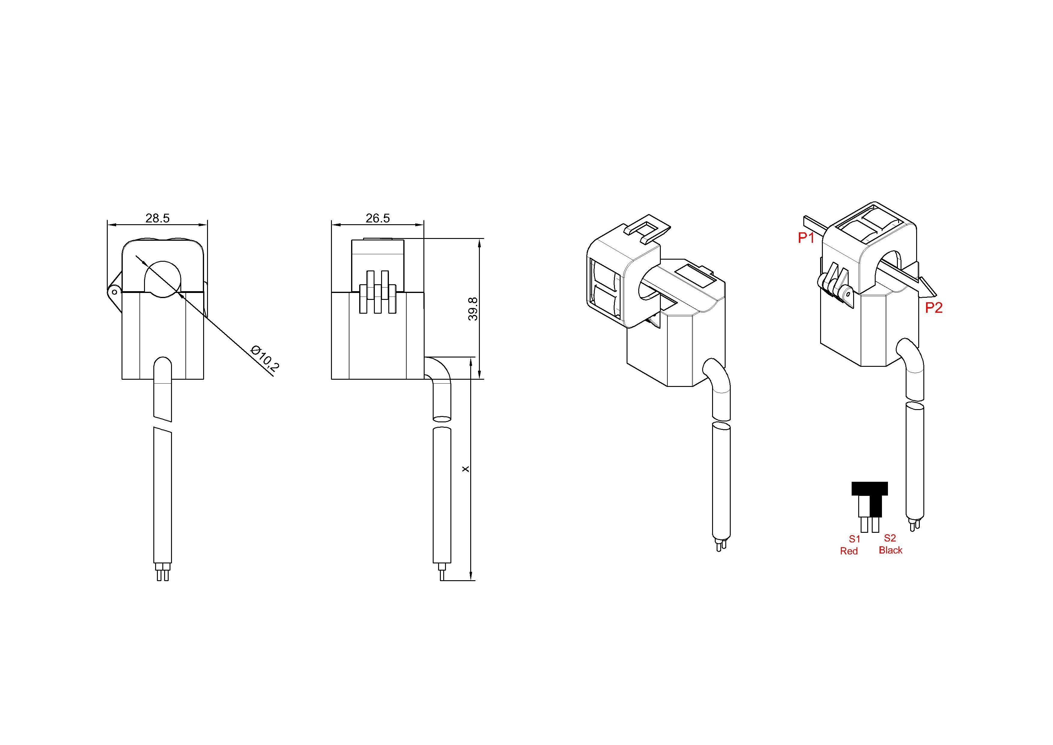 Buy China Wholesale Factory Price Xh Sct T10 Split Core Current
