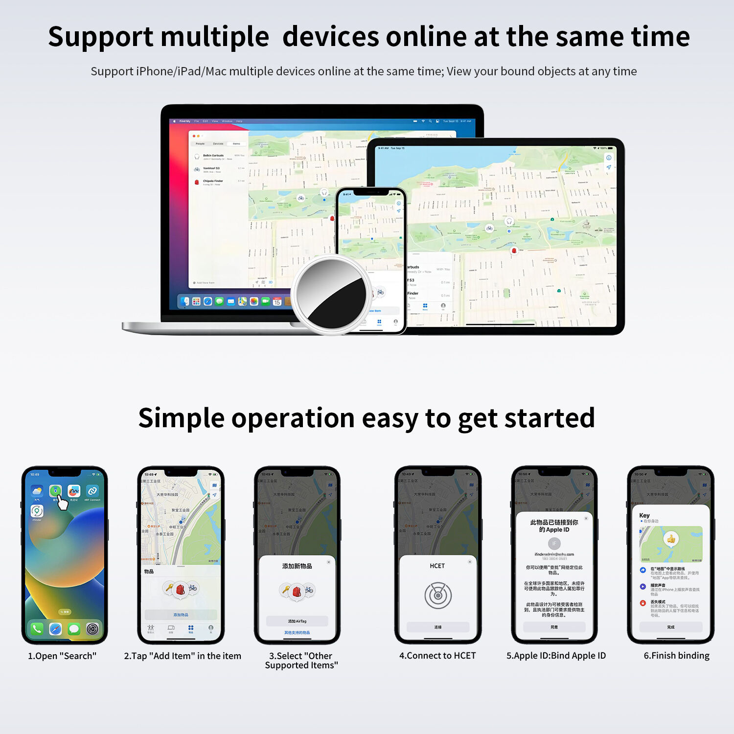 Oem Mini Air Smart Tag Personal Tracker Find My App Locator Tag Tracker ...