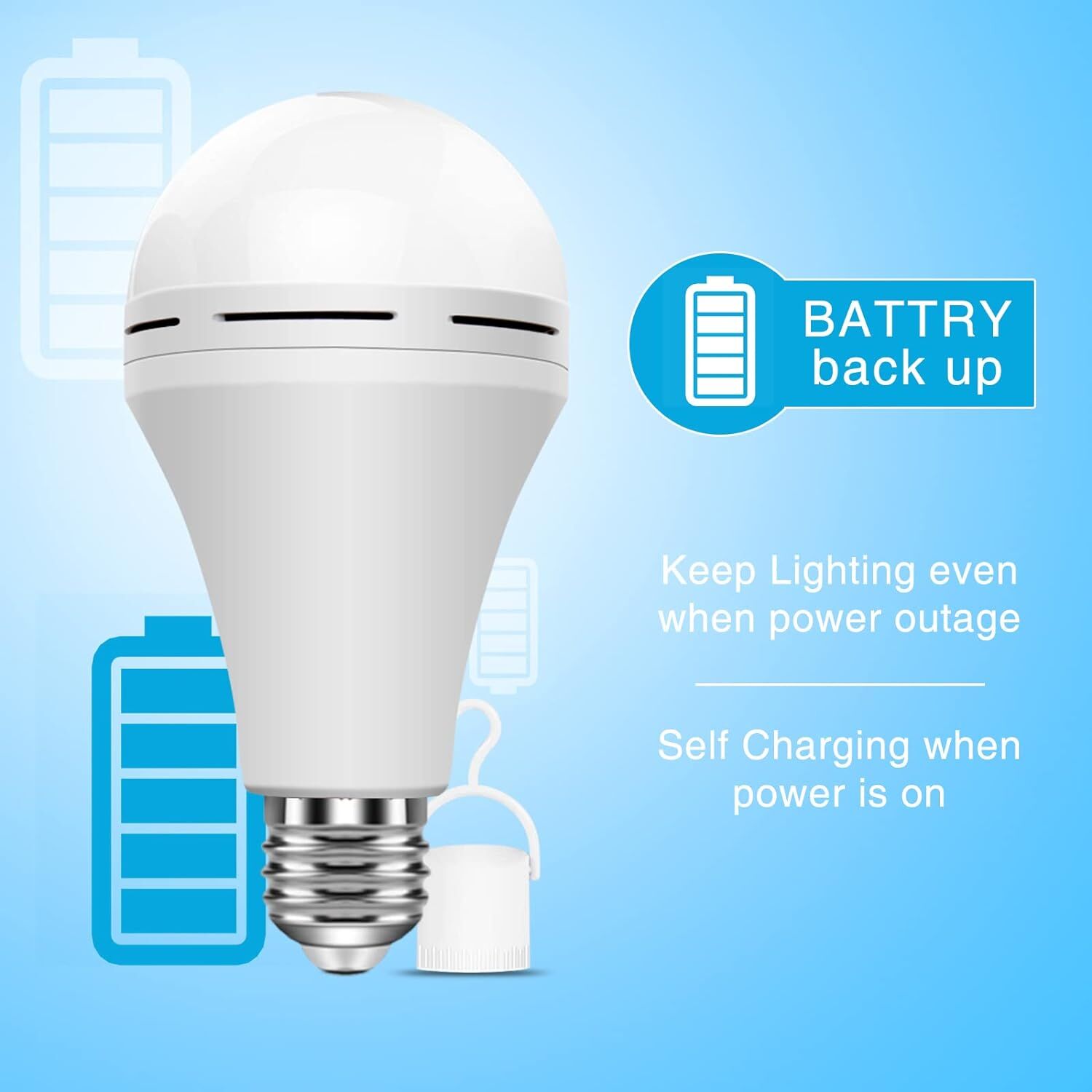 Led Emergency Bulbs 12w Emergency Led Light Bulb Battery Backup Light Bulb With E26 Base Hanging ...