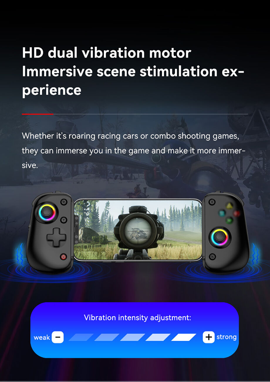 A D8 Pro Stretching Bt Gamepad Retractable Gamepad Rgb Hall Rocker ...