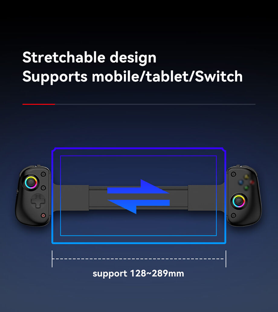A D8 Pro Stretching Bt Gamepad Retractable Gamepad Rgb Hall Rocker ...