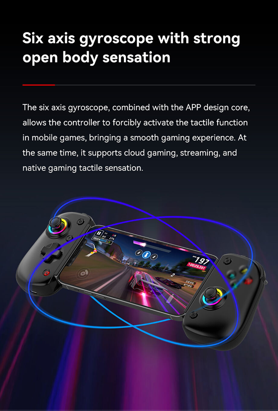 A D8 Pro Stretching Bt Gamepad Retractable Gamepad Rgb Hall Rocker ...
