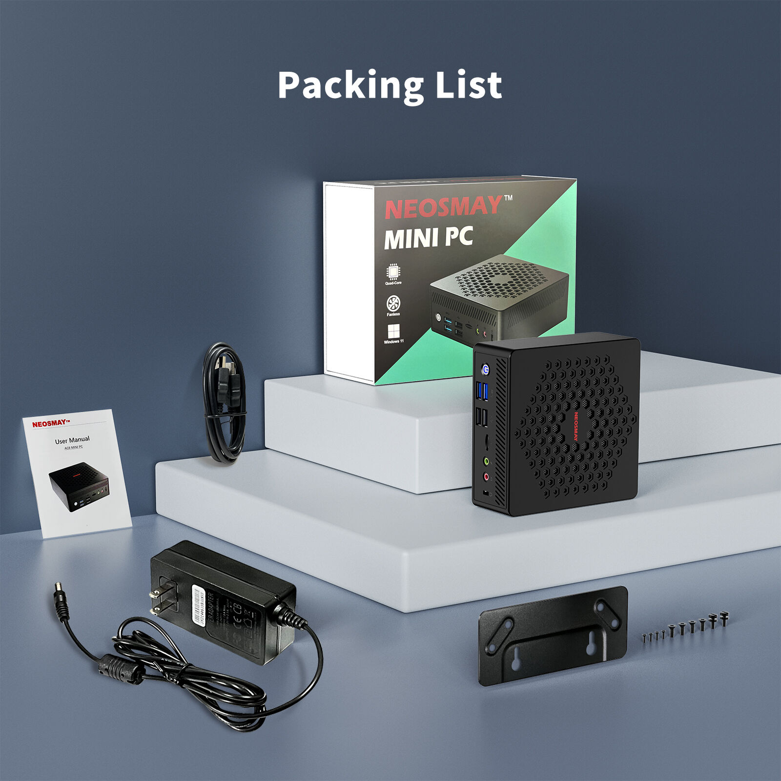 Factory Price Fanless Mini Pc Jasper Lake Cpu N5105 Ddr4 Ram M.2 Ssd ...