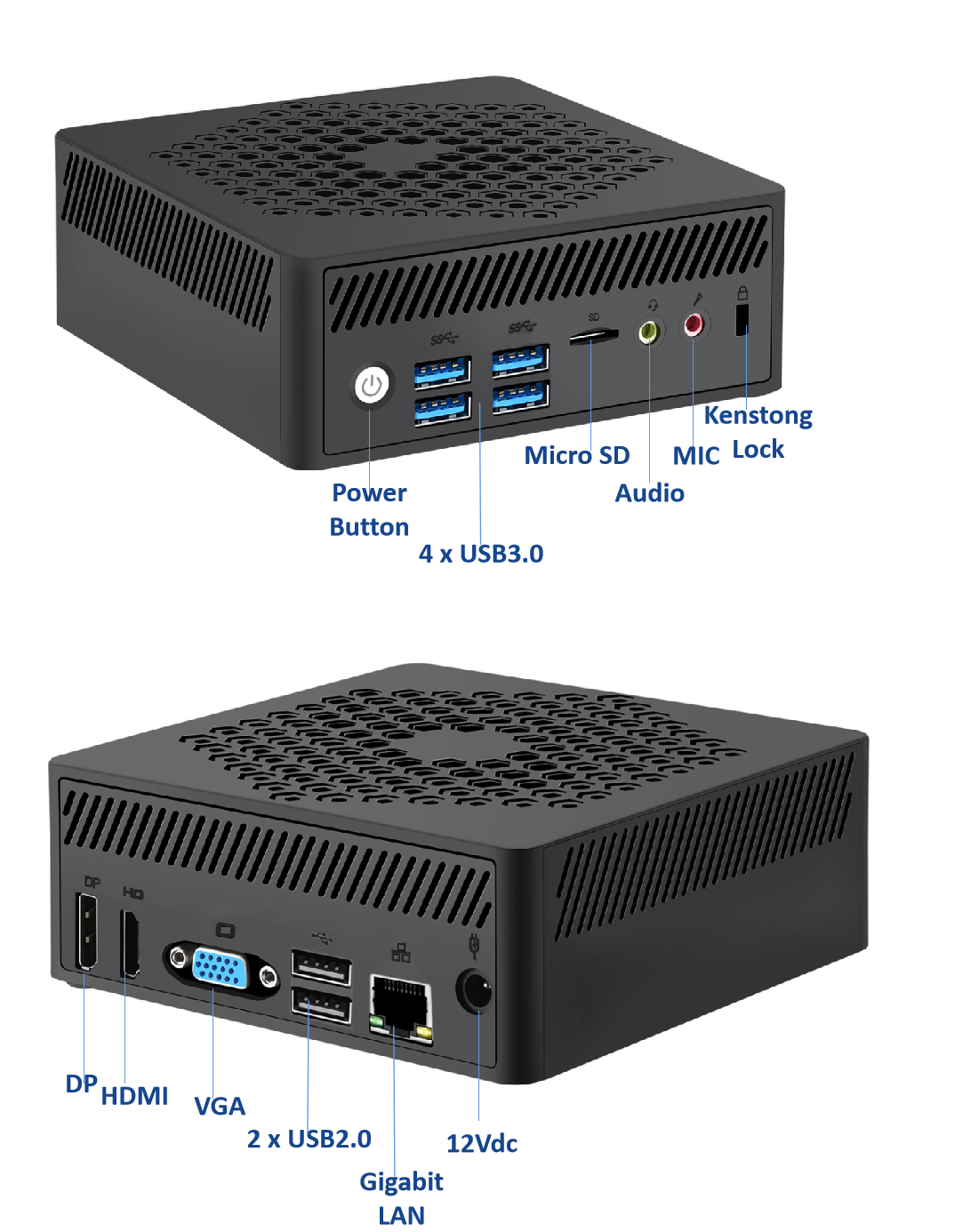 Factory Price Fanless Mini Pc Jasper Lake Cpu N5105 Ddr4 Ram M.2 Ssd ...