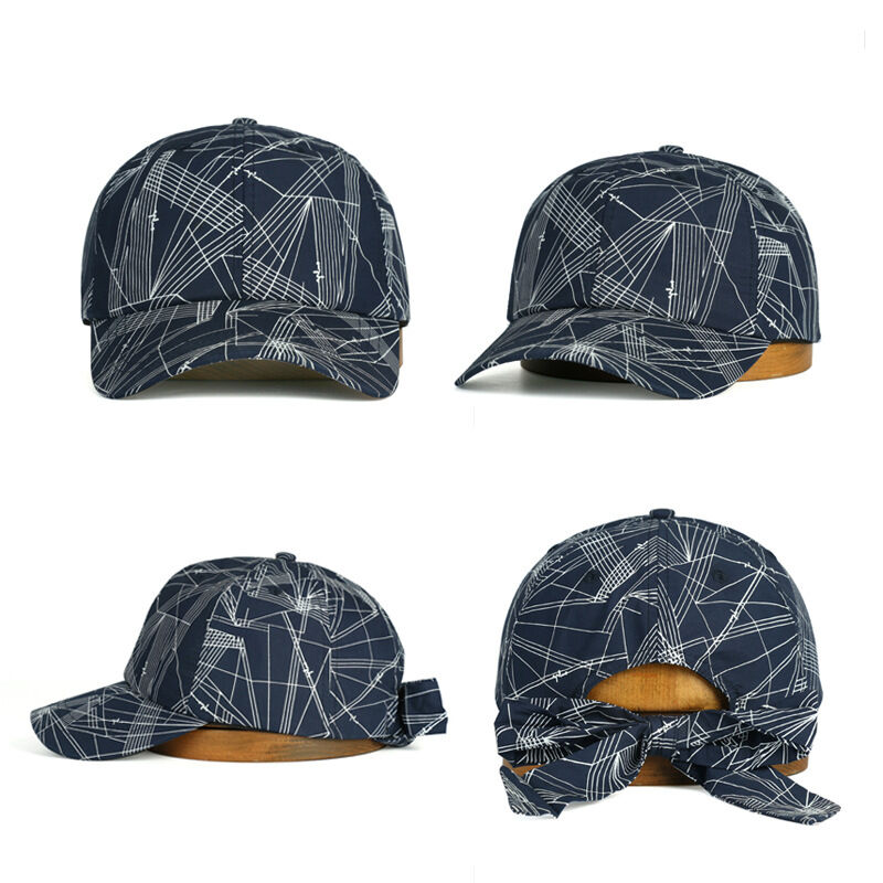Baseball Cap Bow Back Curved Bill Sports Cap Custom All Over Print ...