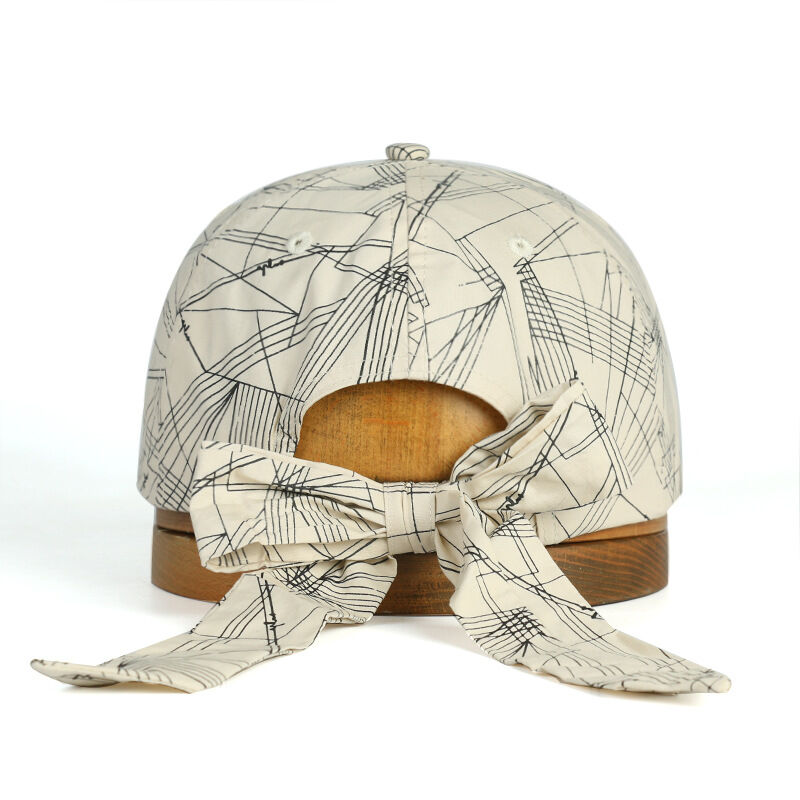 Baseball Cap Bow Back Curved Bill Sports Cap Custom All Over Print ...