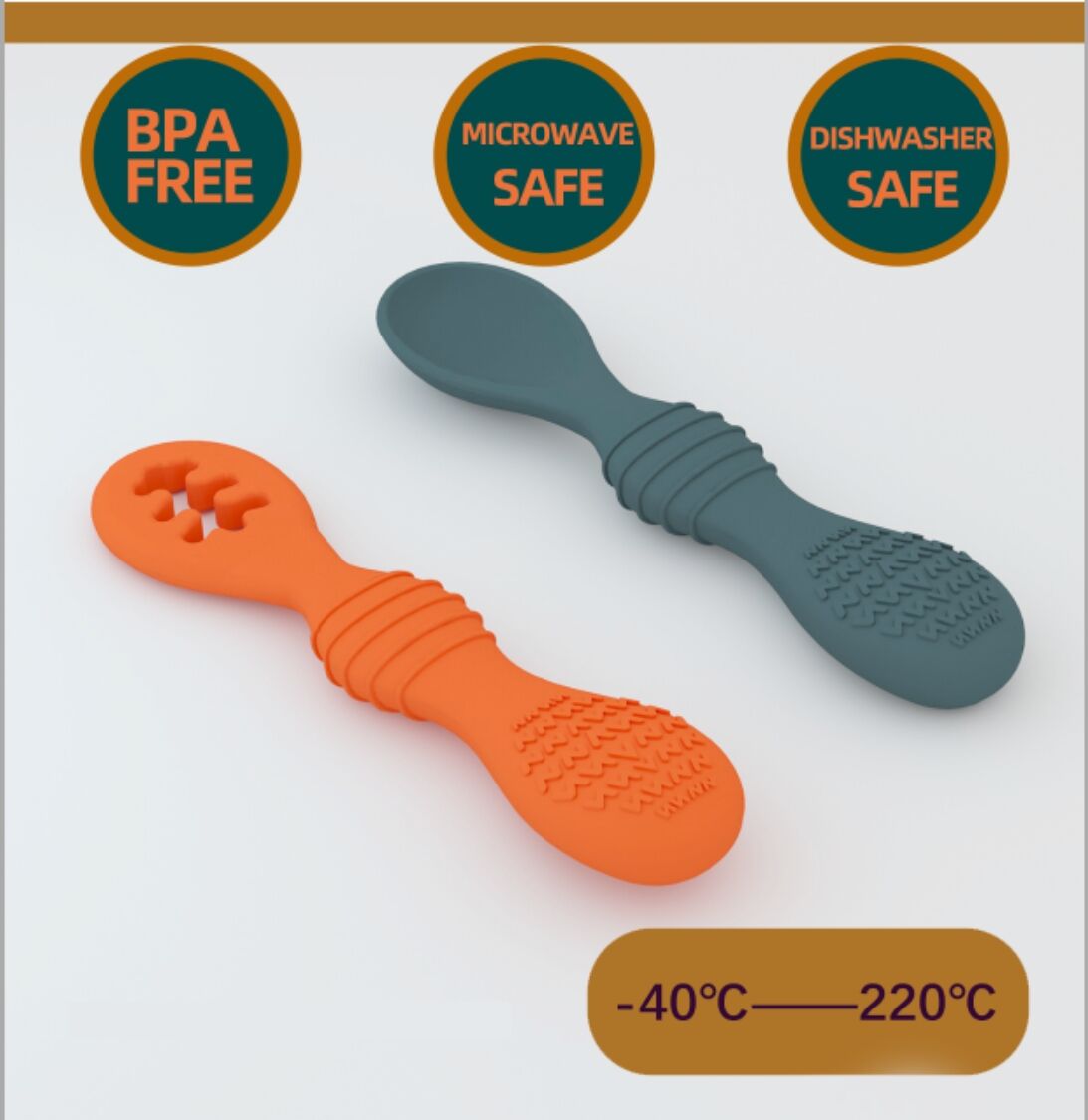 Baby Led Weaning Spoon Food-grade Silicon Bpa Free Ergonomically ...