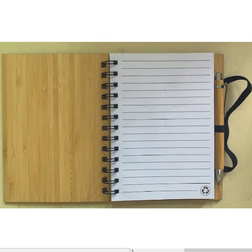 Wholesale Price A5 Size Bamboo Leather Cover Notebook Bamboo Pen Set ...