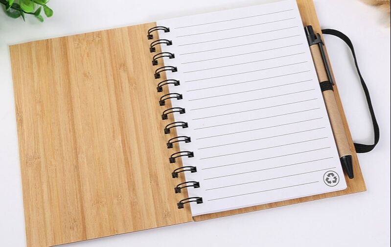 Wholesale Price A5 Size Bamboo Leather Cover Notebook Bamboo Pen Set ...