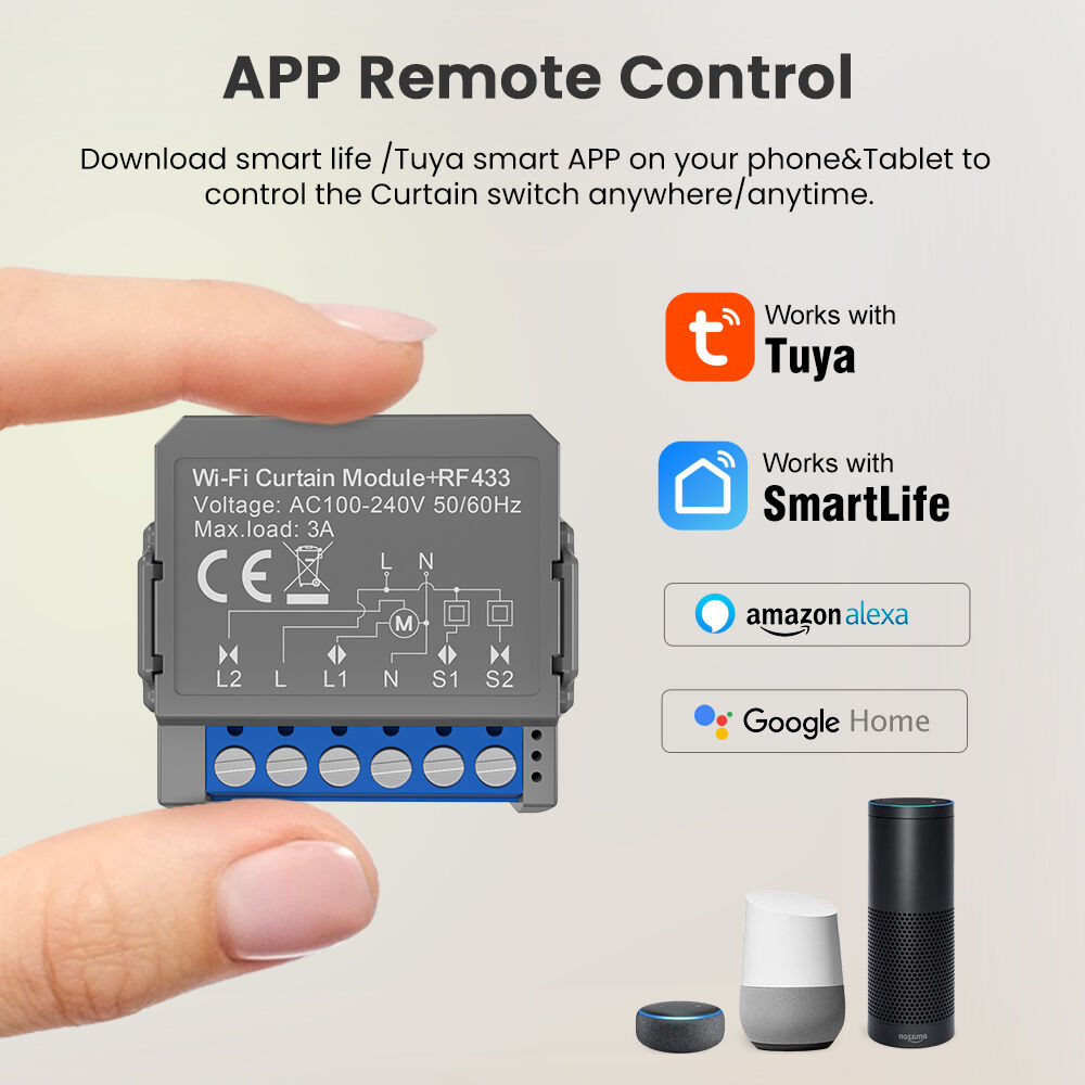 Avatto New Arrivals Smart Home Tuya Wifi Rf Curtain Module Smart ...