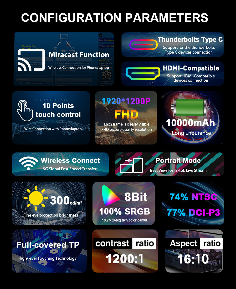 Buy China Wholesale Zeuslap 16" Touch Screen Miracast Portable Ips ...