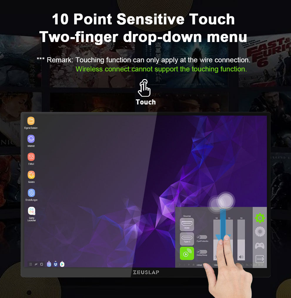 Buy China Wholesale Zeuslap 16" Touch Screen Miracast Portable Ips ...