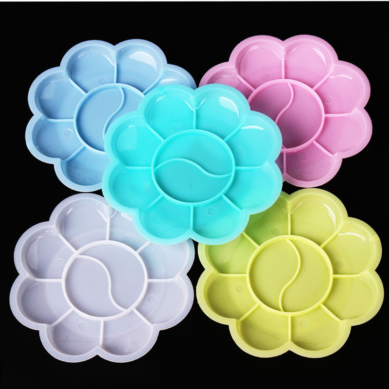 Paint Palettes Art Plastic Small Plum Blossom Color Palette Small Feet ...