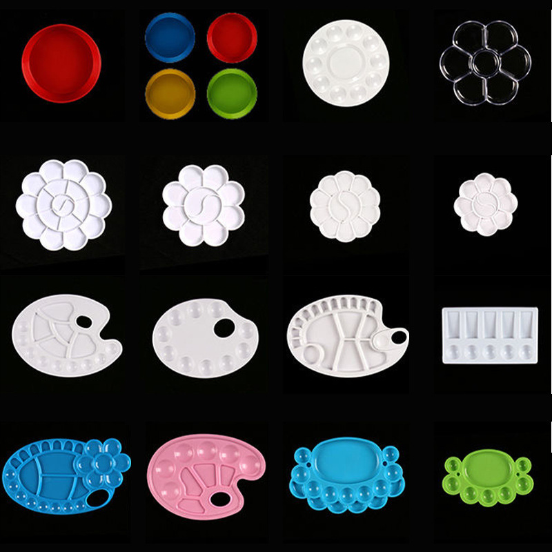 Paint Palettes Art Plastic Small Plum Blossom Color Palette Small Feet ...