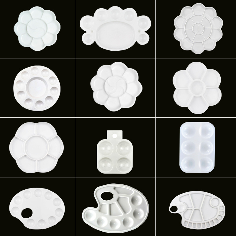 Paint Palettes Art Plastic Small Plum Blossom Color Palette Small Feet ...