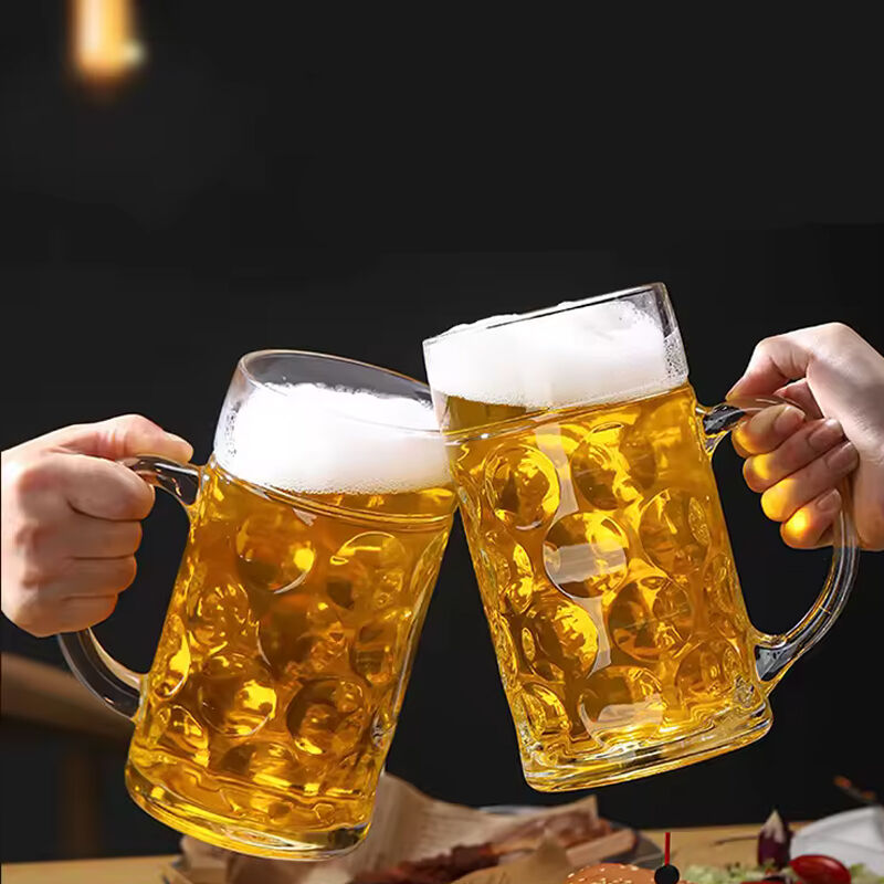 Wholesale Custom Classic Thicken Strong Unbreakable Beer Mugs Glass ...