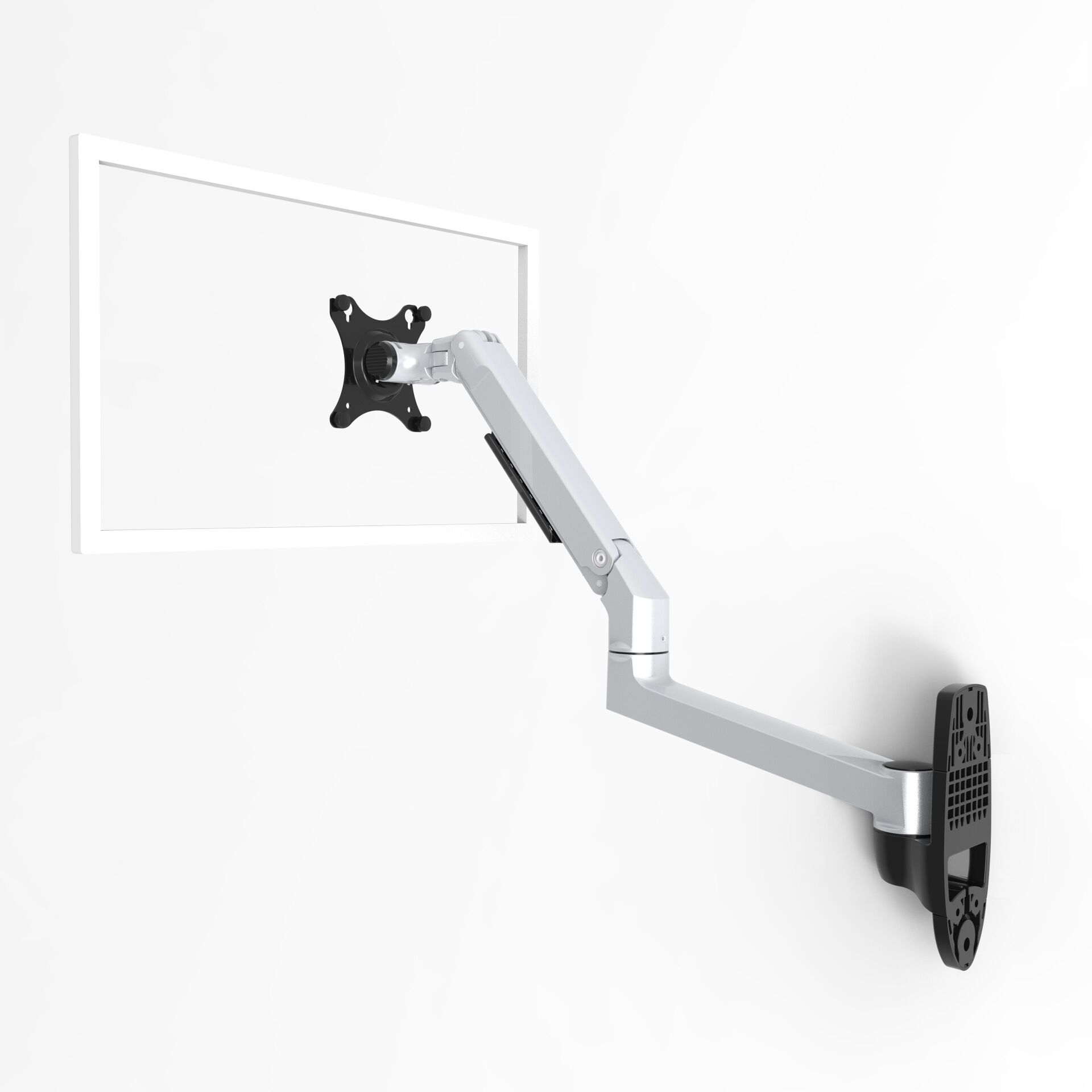 Heavy Duty 34 Inch Aluminum Wall Mounted Monitor Arm With Rgb Ambient ...