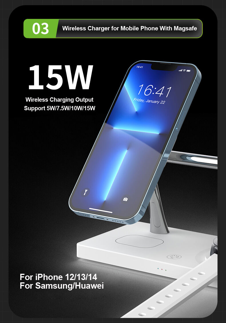 Oem 4 In 1 Wireless Charger Magnetic Phone Stand Wireless Charger For ...