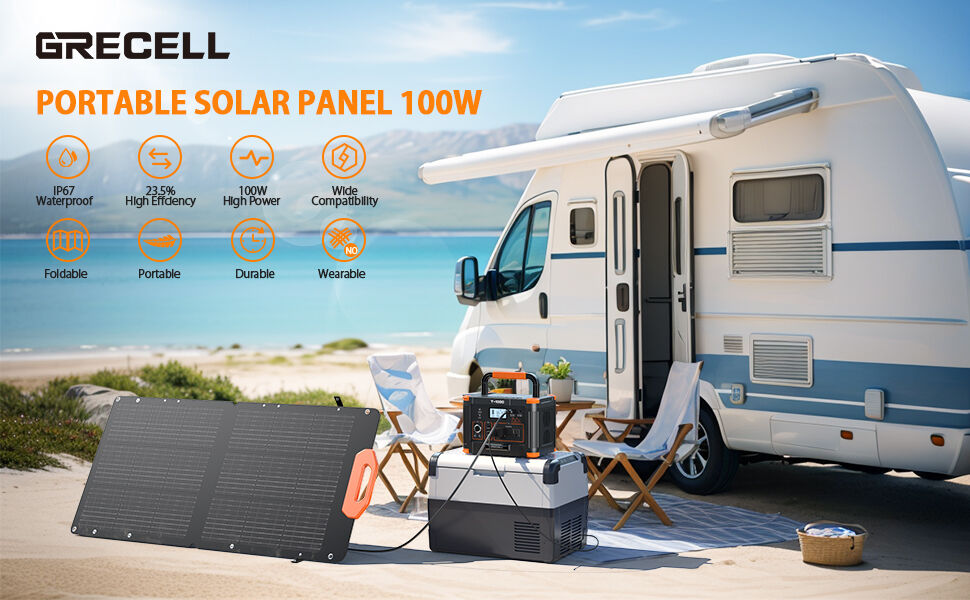 100w Solar Panel 21.5v Portable Foldable Solar Panel Fast Charger ...