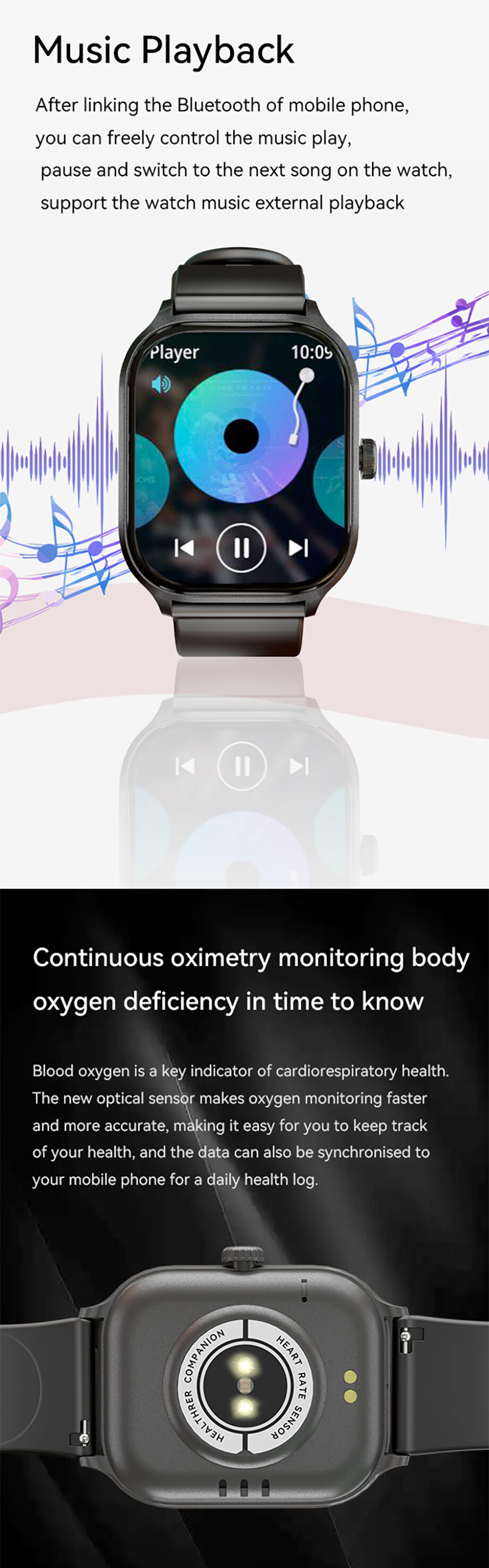 Customizable Long Time Battery Life Waterproof Ip68 Heart Rate ...