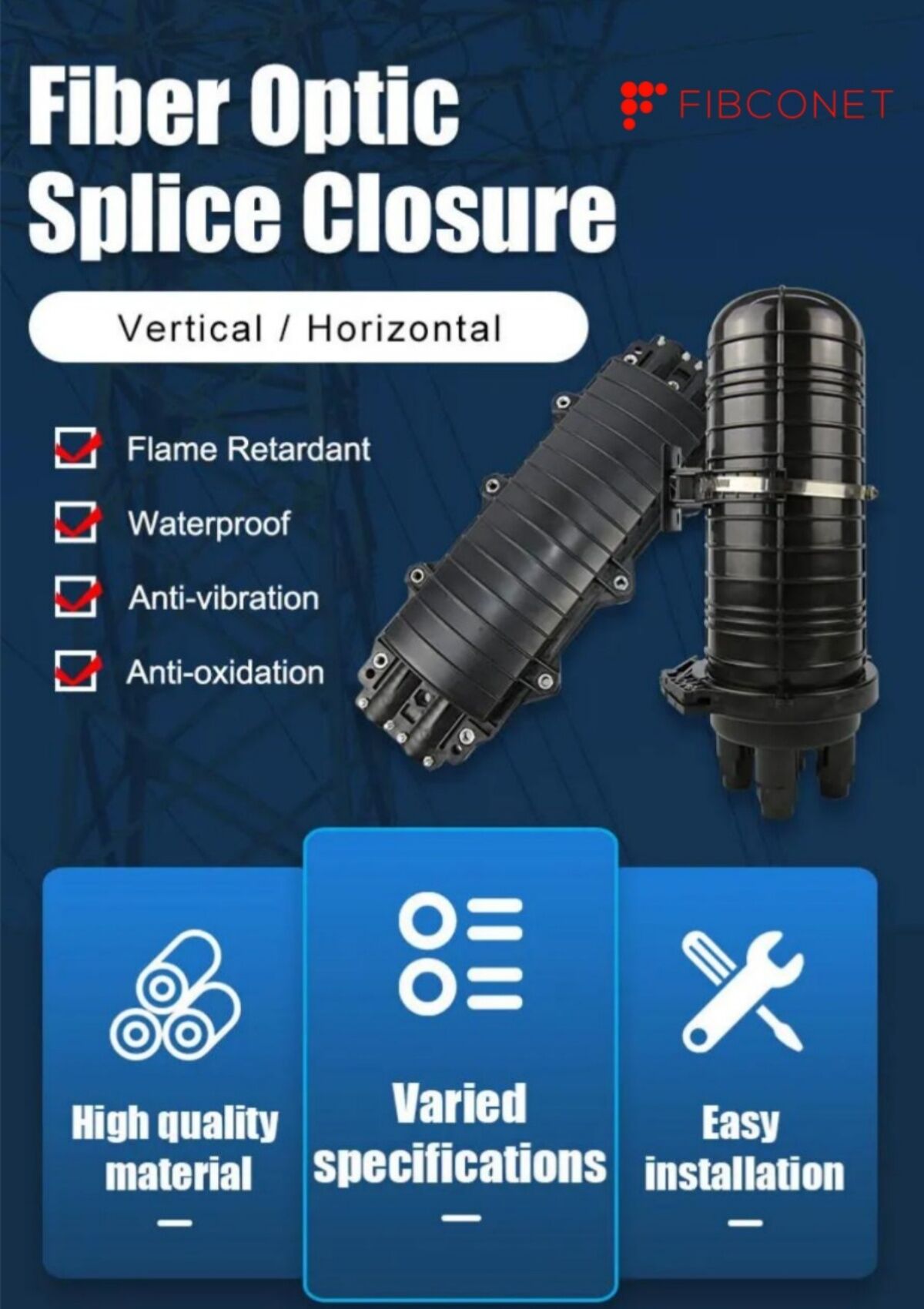 Ip68 Outdoor Waterproof Small Size 48 Cores Splice Closure Anti ...