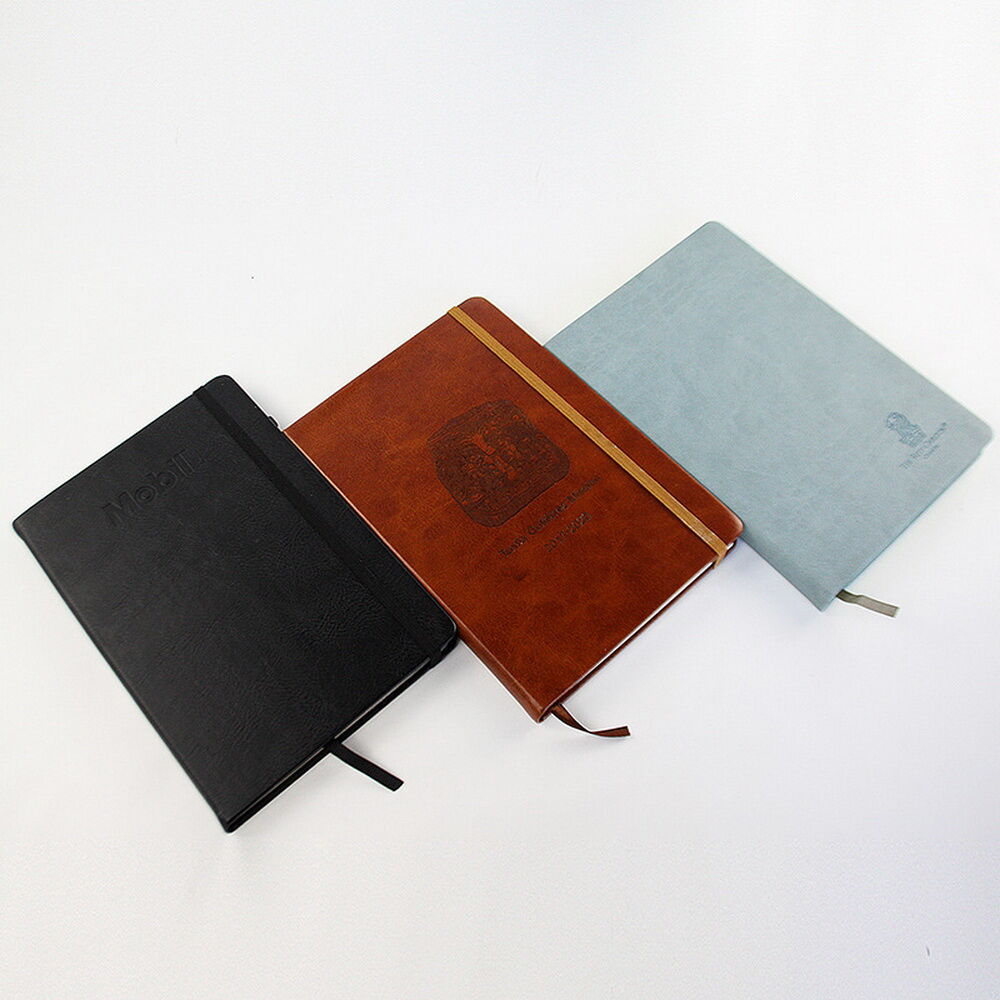 Custom Logo Hardcover Linen Fabric Cover Journal With Elastic Band ...