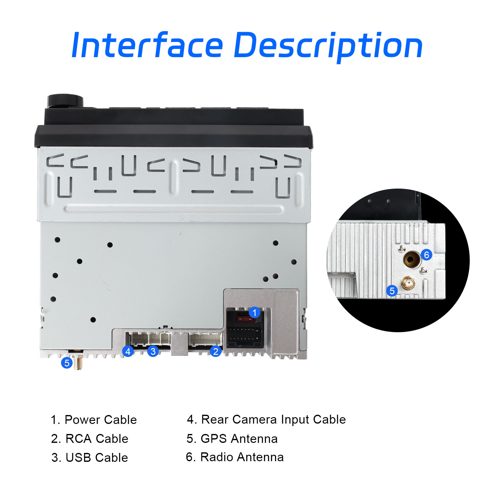 Podofo Android Car Stereo 1 Din 7'' Wireless Carplay Android Auto 2+64g ...