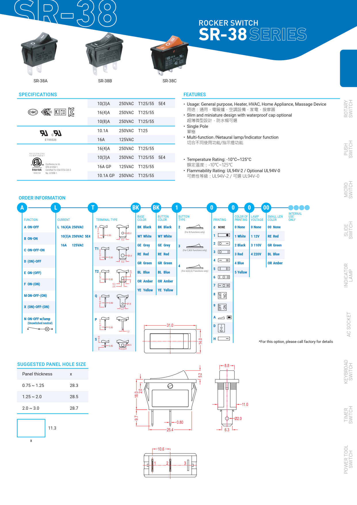 Buy China Wholesale 16a 125v 10a 250v Non-illuminated 3pin (on) Off (on ...