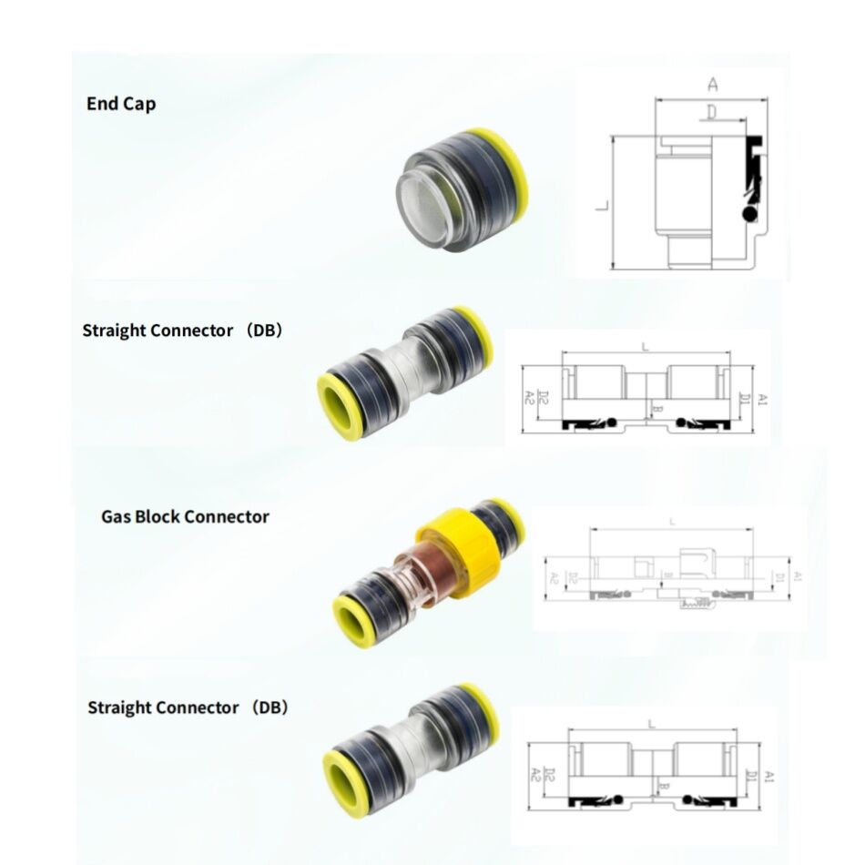 Fiber Cable Waterproof Quick Connector Micro Duct Coupling Micro Duct ...