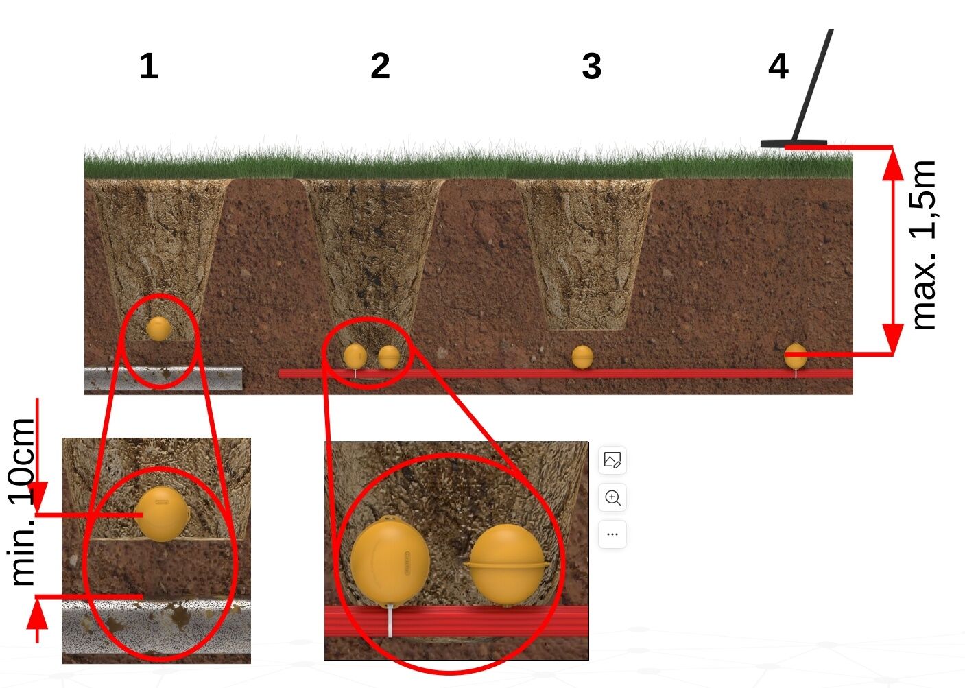 Underground, Pipeline 101.4khz Rfid Ball Marker For Positioning Public ...