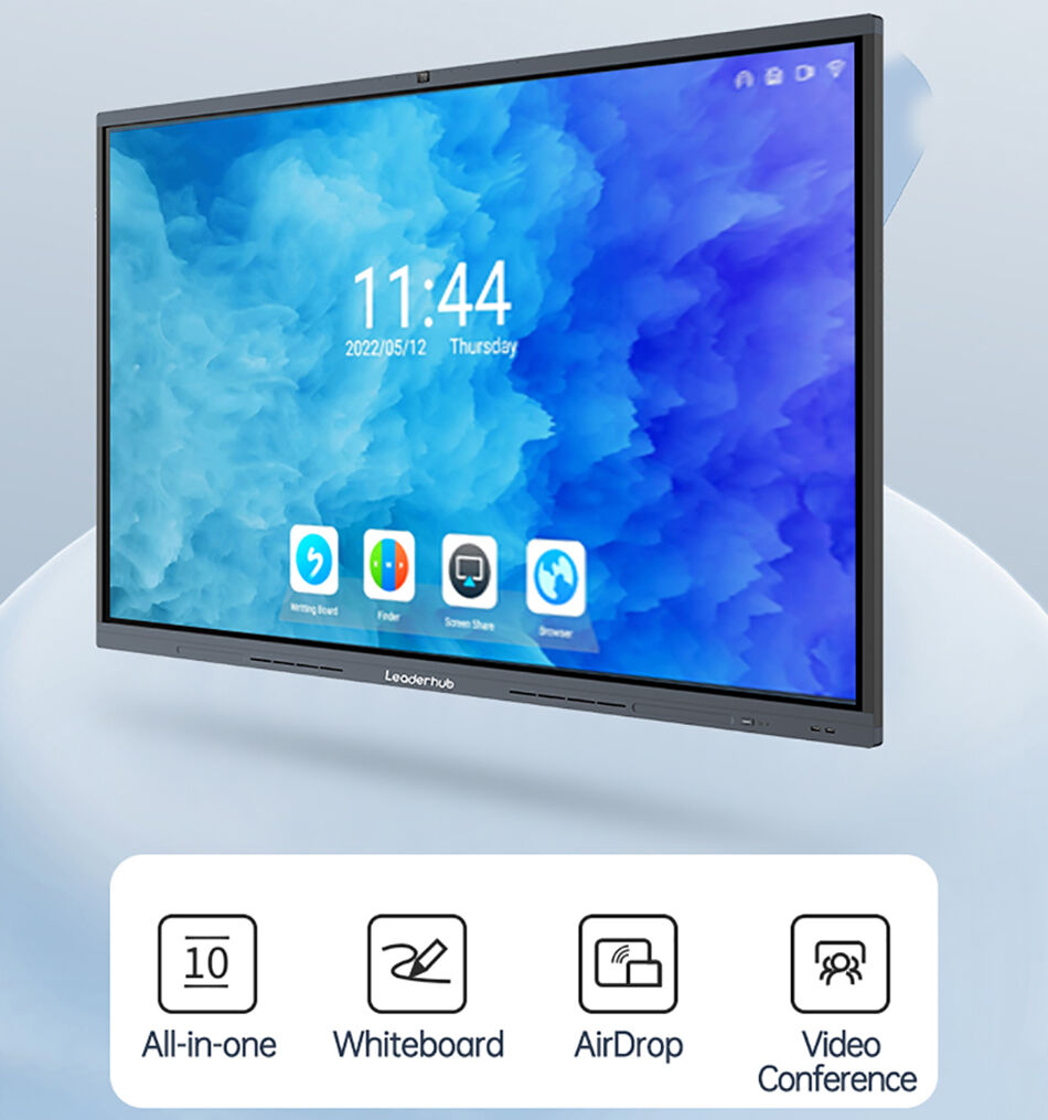 Leaderhub Multi-touch 75inch 65 Inch Conference Flat Panel 4k Smart Interactive Smart Whiteboard ...