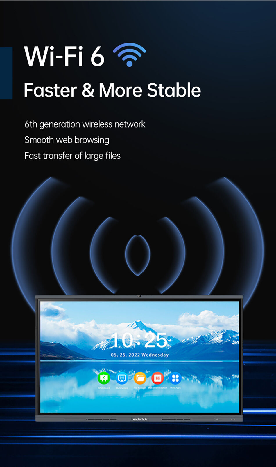 Leaderhub Multi-touch 75inch 65 Inch Conference Flat Panel 4k Smart Interactive Smart Whiteboard ...