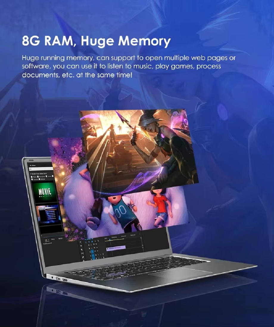 14 Inch Win 11 New Notebook N3350 2.4ghz Ddr3 6gb Ram 128gb Rom And Hd ...