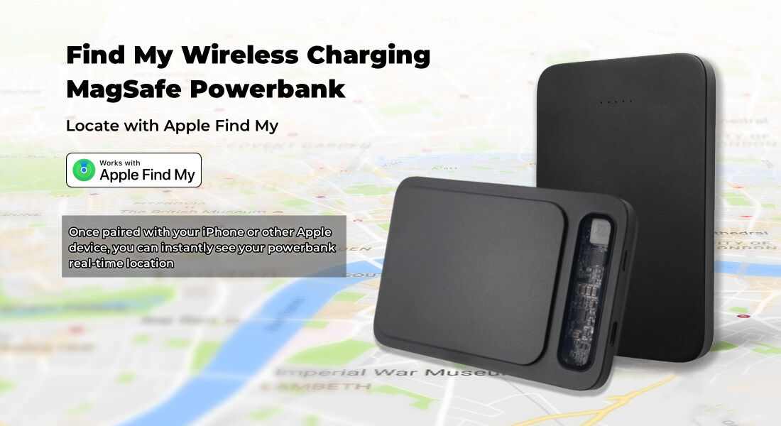 Magnetic Find My Smart Power Bank Finder Wireless Charging Power Bank ...