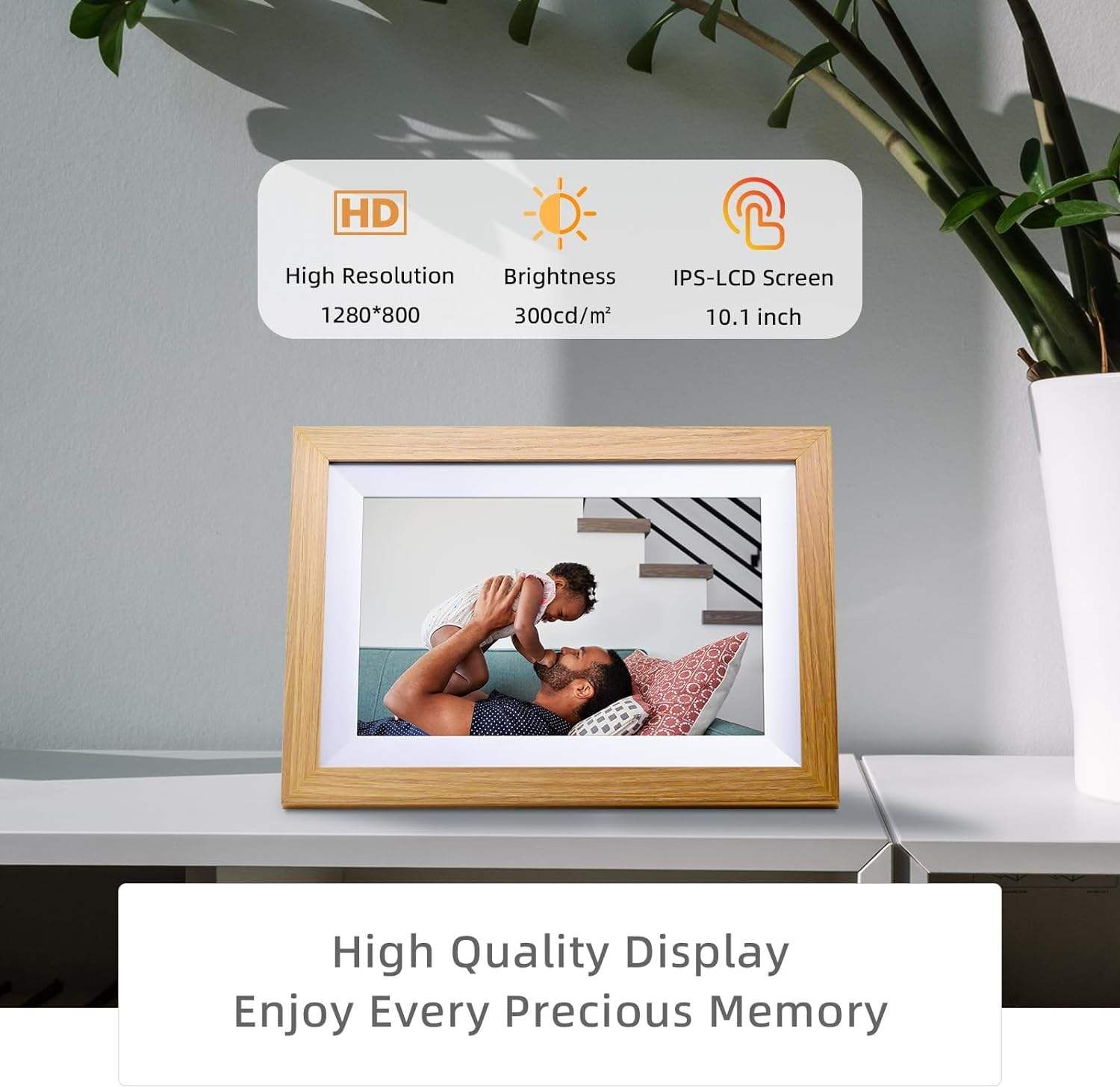 Oem/odm Factory Frameo 10.1 Inch Wooden Wifi Digital Photo Frame - Buy ...