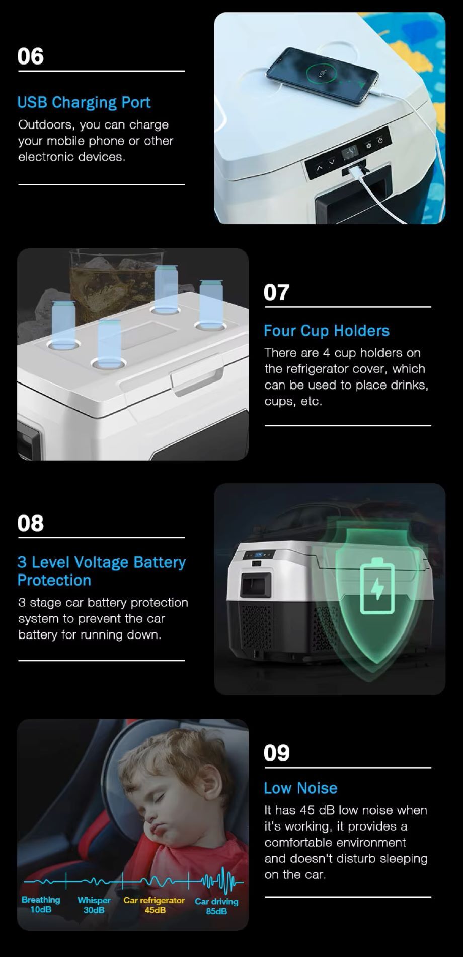 50l Ac100~240v Odm Oem Portable Car Fridge Freezer Vehicle Mini Fridge ...