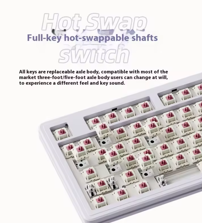 Xinmeng M87pro V2 Wireless/wired Tri-mode Bt 2.4g Mechanical Gaming ...