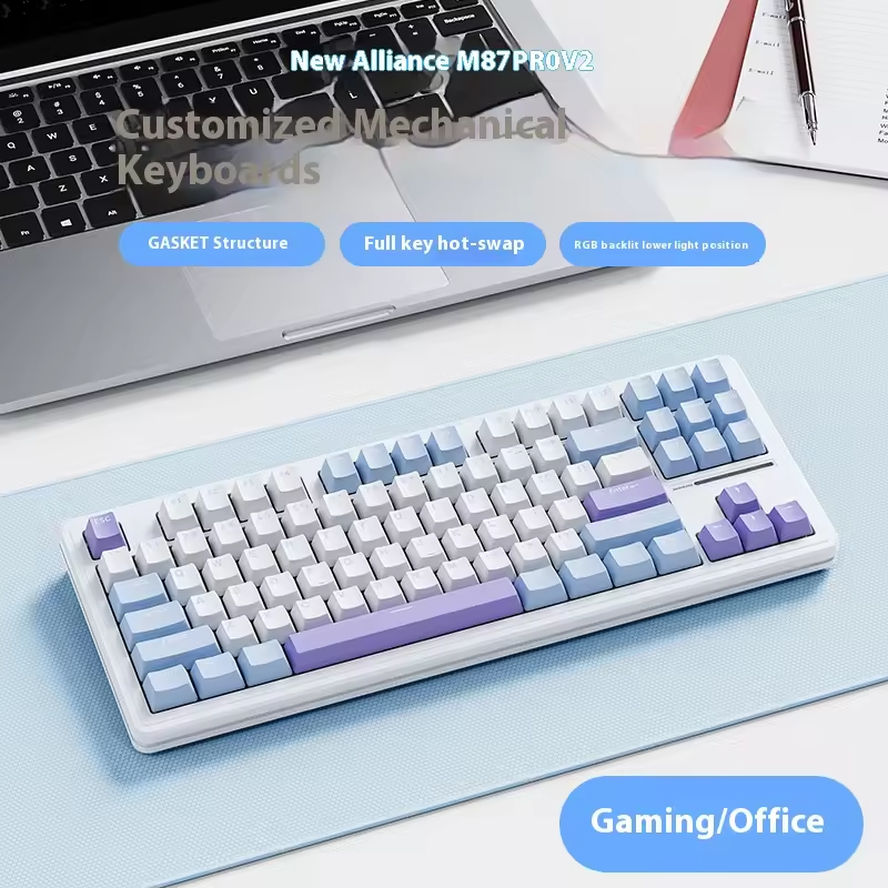 Xinmeng M87pro V2 Rgb Wireless Wired Keyboard Tri-mode Bt 2.4g ...