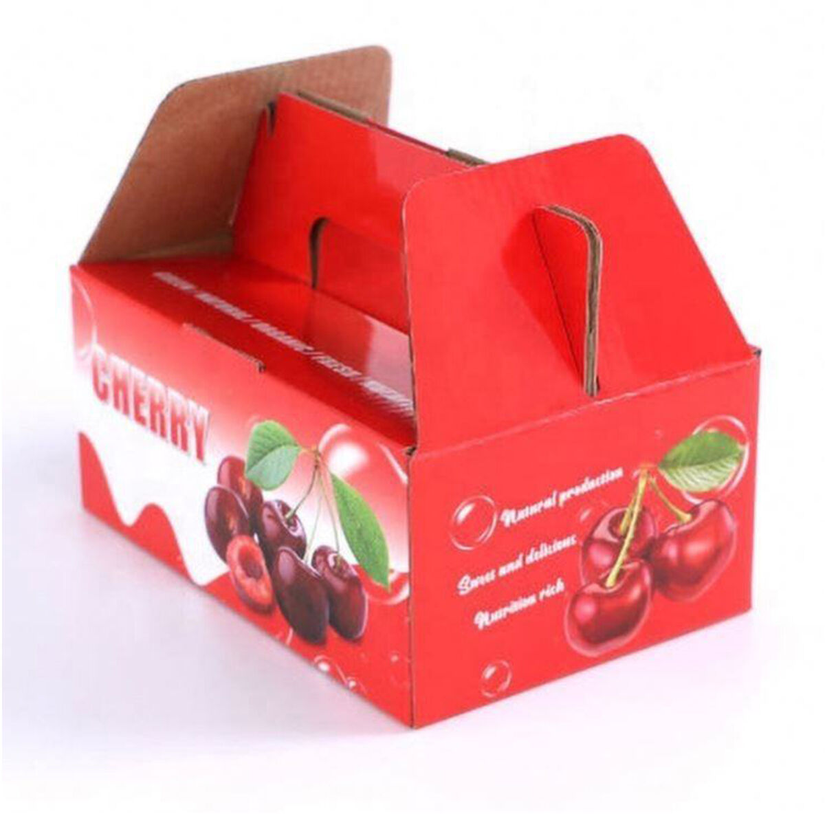 Printing Biodegradable Large-sized And Handle Fruit Packaging Boxes For ...