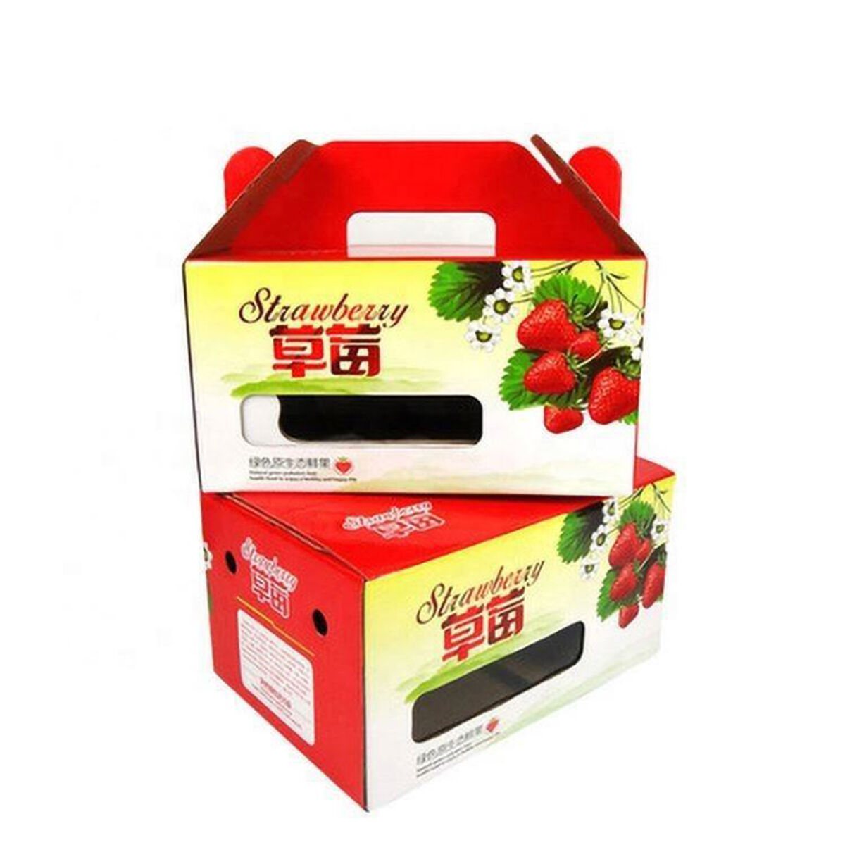 Printing Biodegradable Large-sized And Handle Fruit Packaging Boxes For ...
