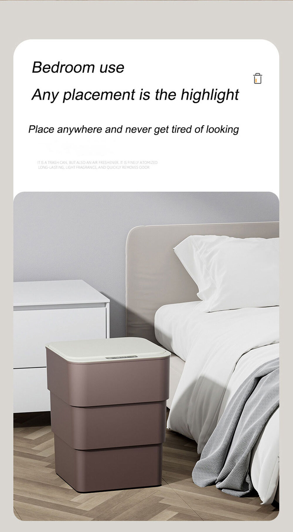 Smart Waste Folding Storage Bins Ultrasonic Sensor Kitchen Garbage ...