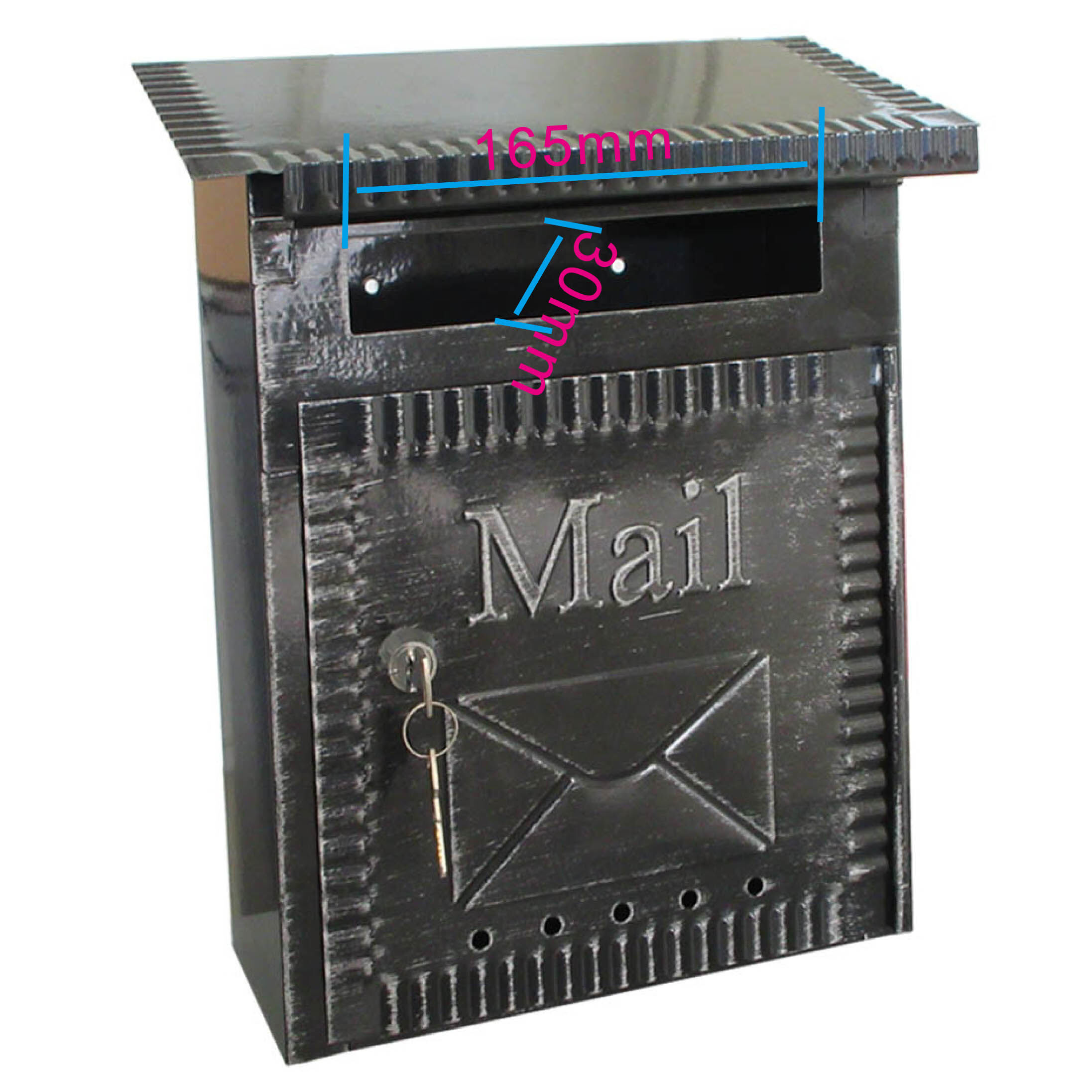Modern Style Wall-mounted Galvanized Steel Mailbox Lockable Letter Box ...