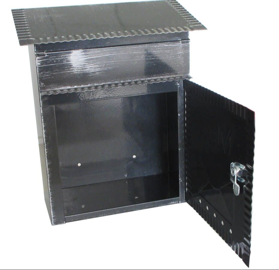 Modern Style Wall-mounted Galvanized Steel Mailbox Lockable Letter Box ...