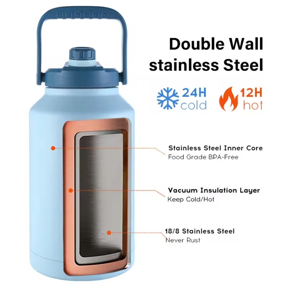 2024 New Design 64oz/128oz Stainless Steel Growler Vacuum Insulated ...